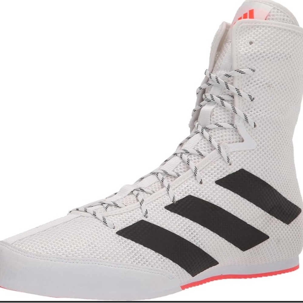 Adidas Box Hog 3 White/Black Boxing Gym Sparring Shoe… - Gem
